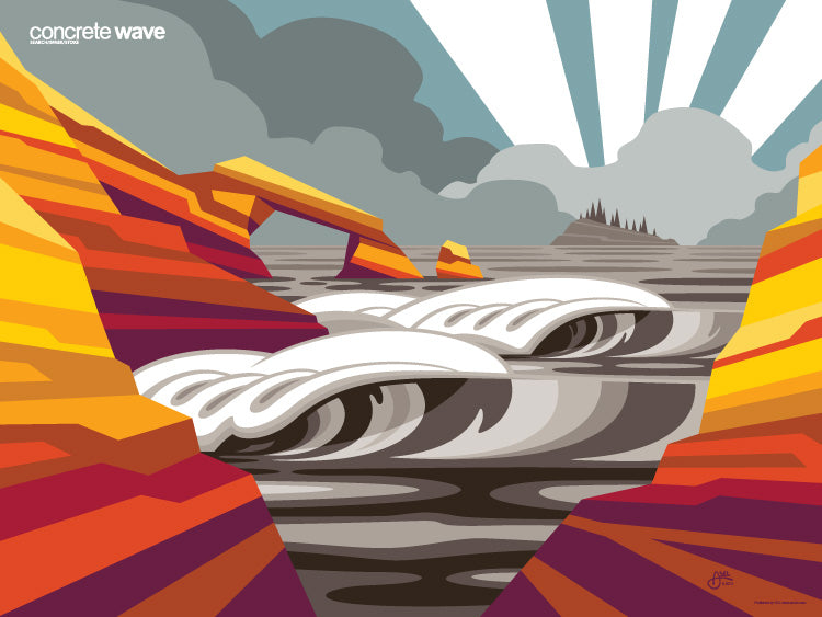 Erik Abel 22 color print for COncrete Wave Magazine cover – Abel Arts