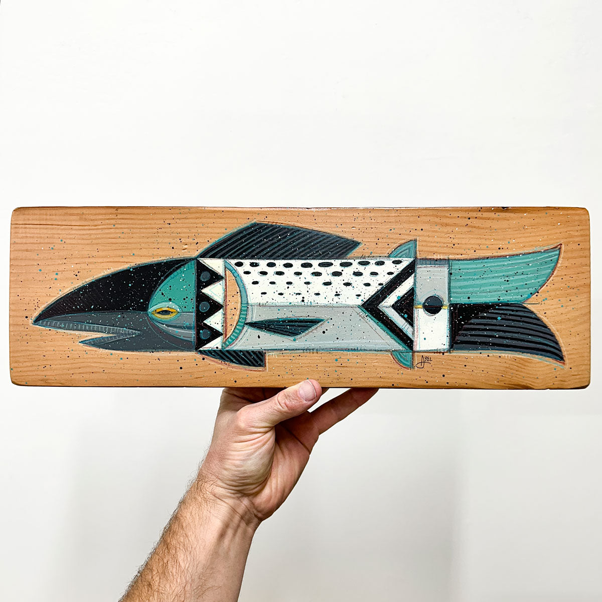 "Fish Outta Water 062" 5.5x18in, Original – Abel Arts